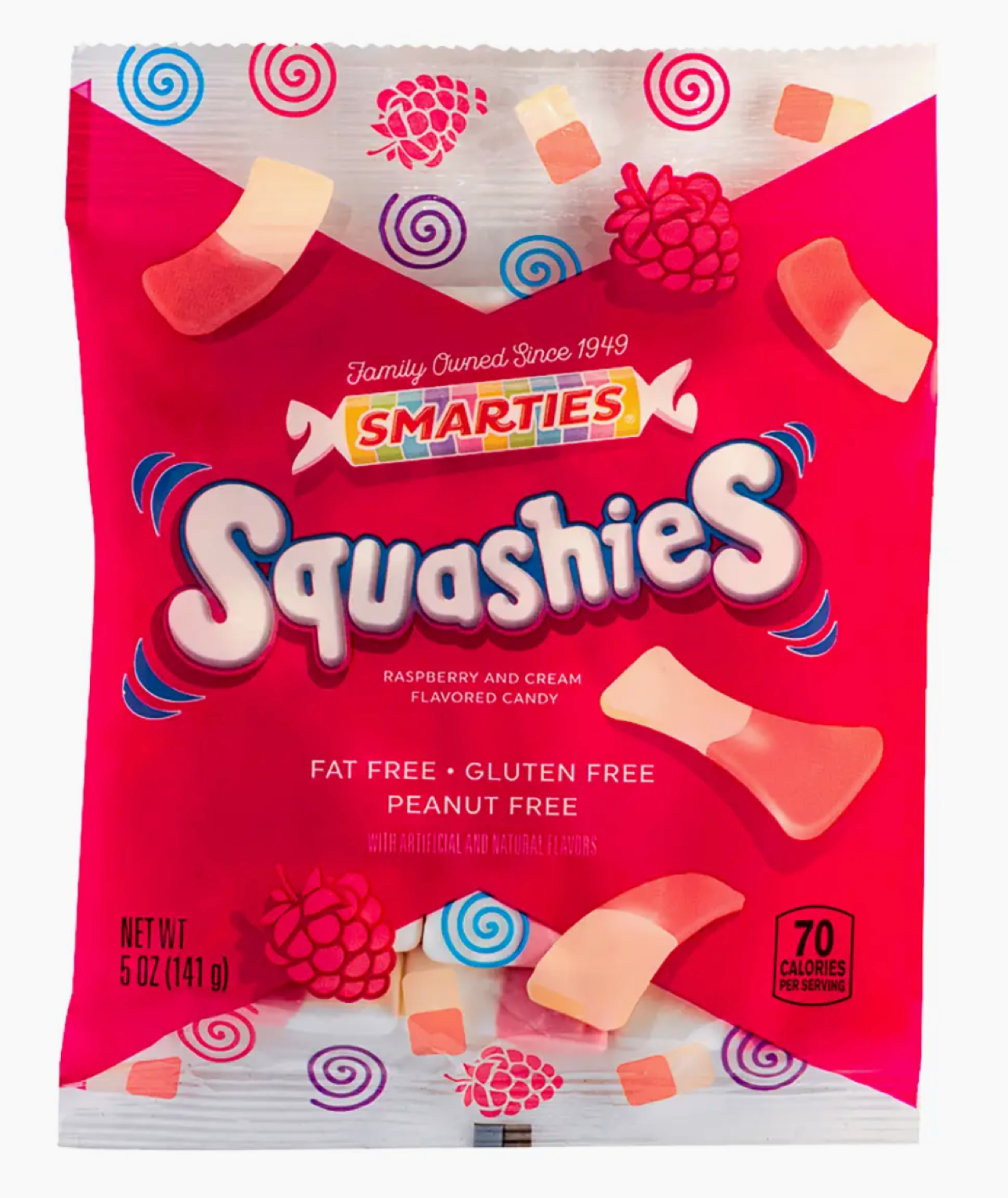 Squashies Raspberry and Cream Peg Bag – Carrolls Candies